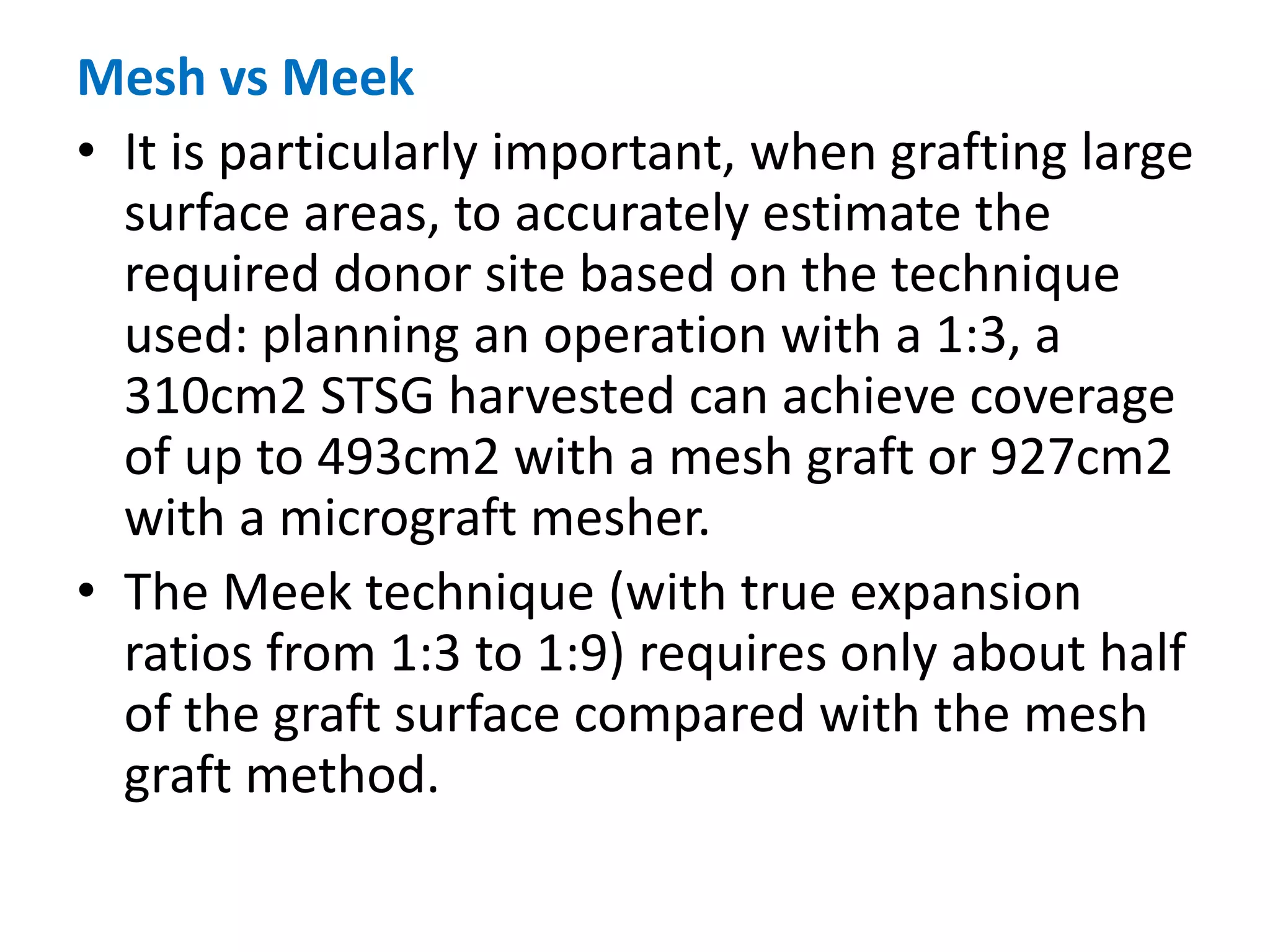 Different technique in skin grafting | PPTX
