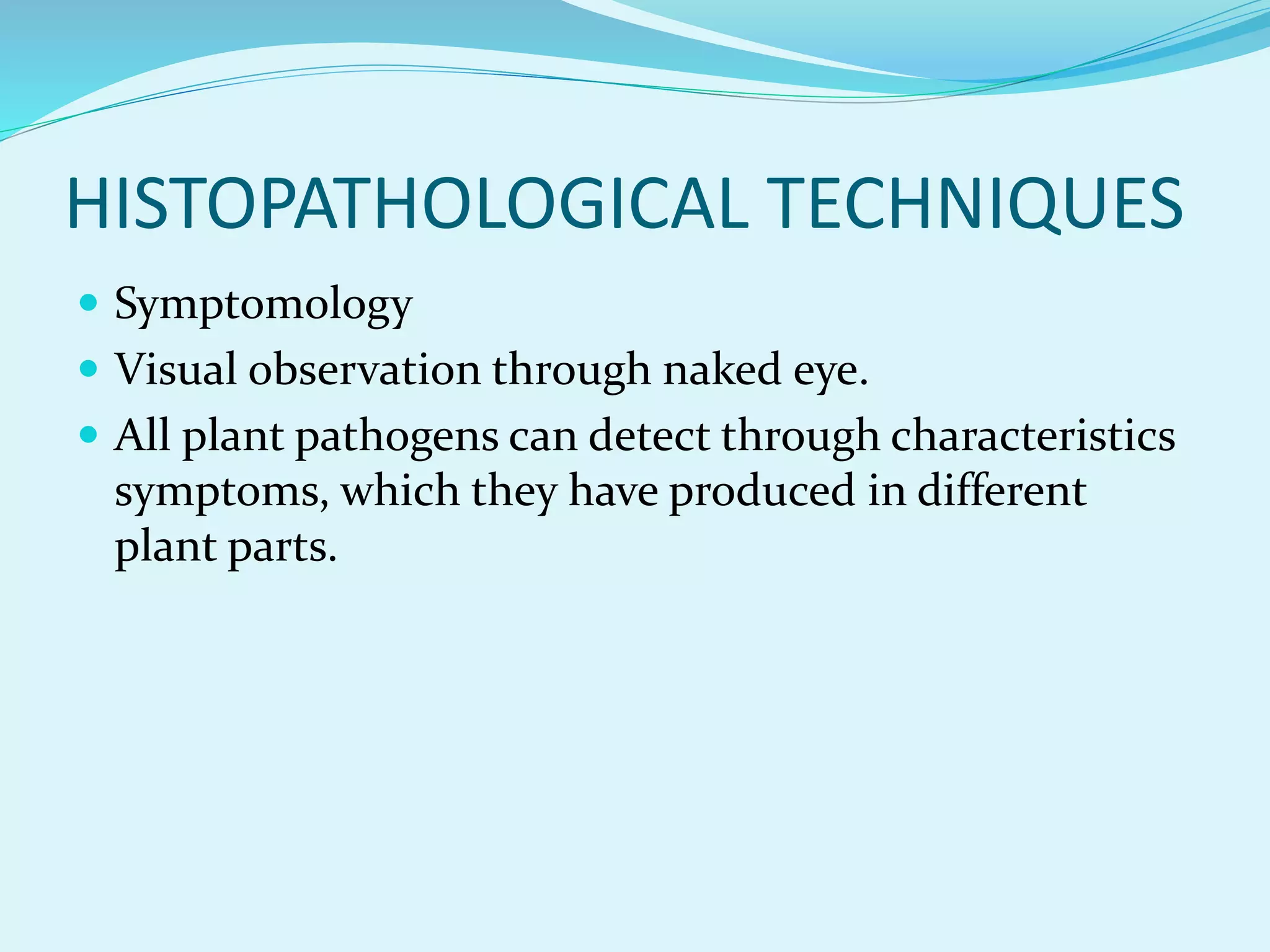Different techniques for detection of plant pathogens. | PPTX