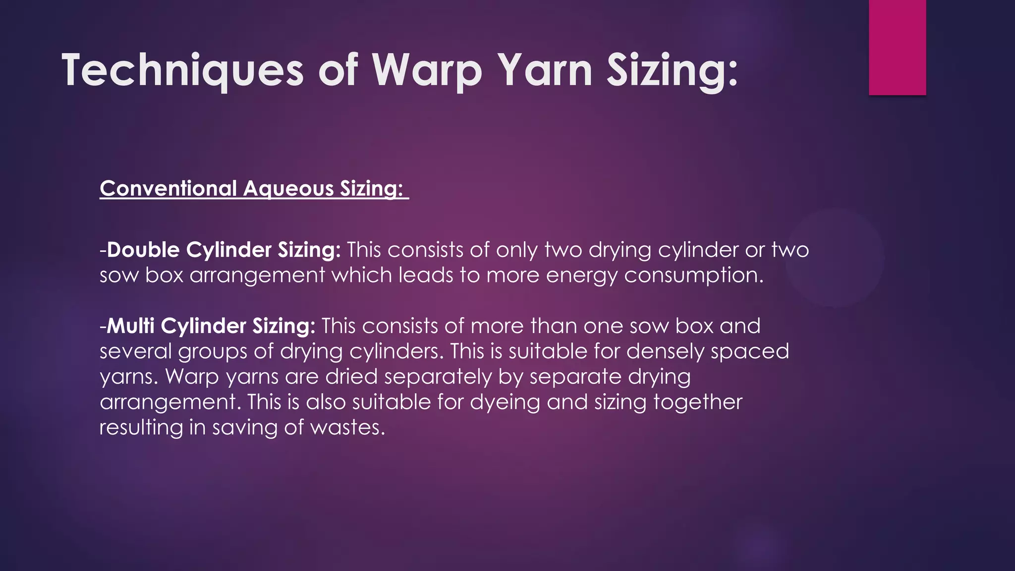 Different techniques of sizing | PDF