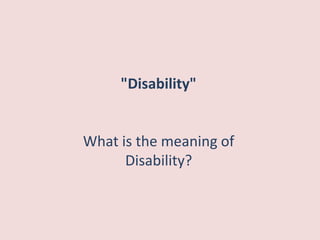 Different terms disabled, impairment, handicapped | PPTX