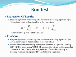 Standard test on fresh concrete | PPTX