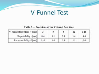 Standard test on fresh concrete | PPTX