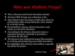 Prop character types (A2 media studies) | PPT