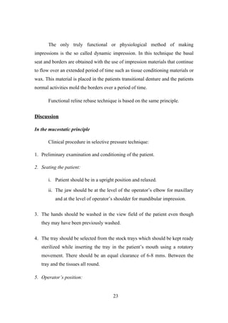 Different theories of impression making in complete denture/certified ...