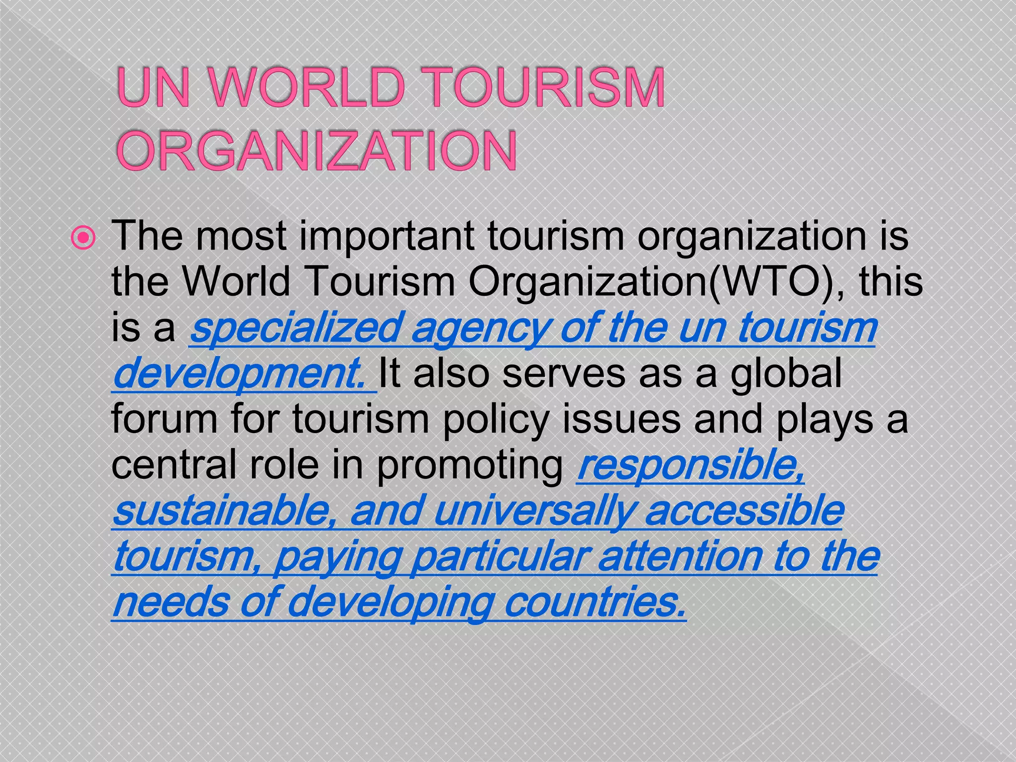 Different tourism organization | PPTX