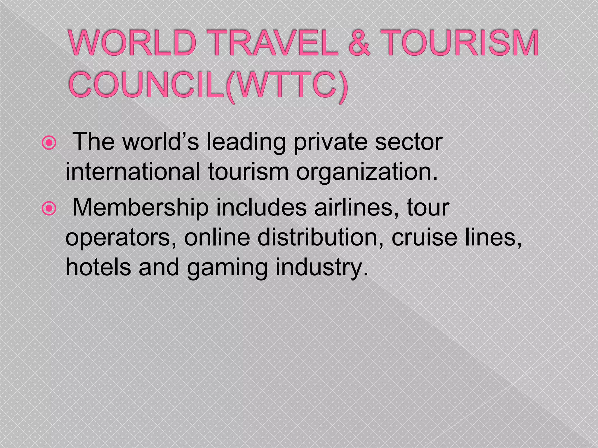Different tourism organization | PPTX