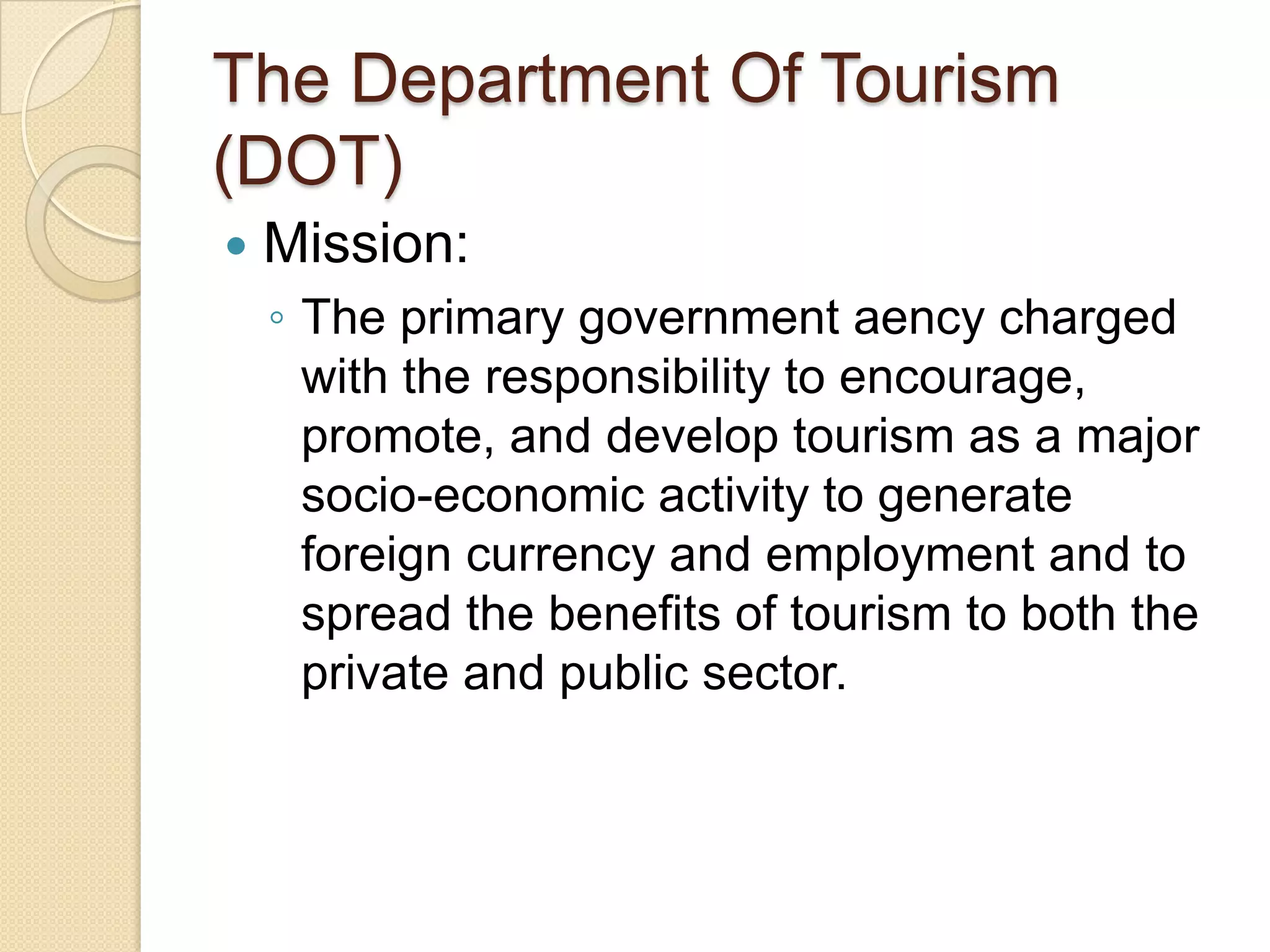 Different tourism organizations | PPTX
