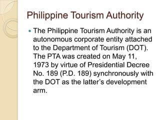 Different tourism organizations | PPTX