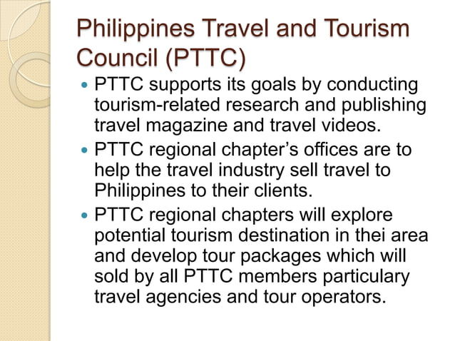 Different tourism organizations | PPTX | Travel