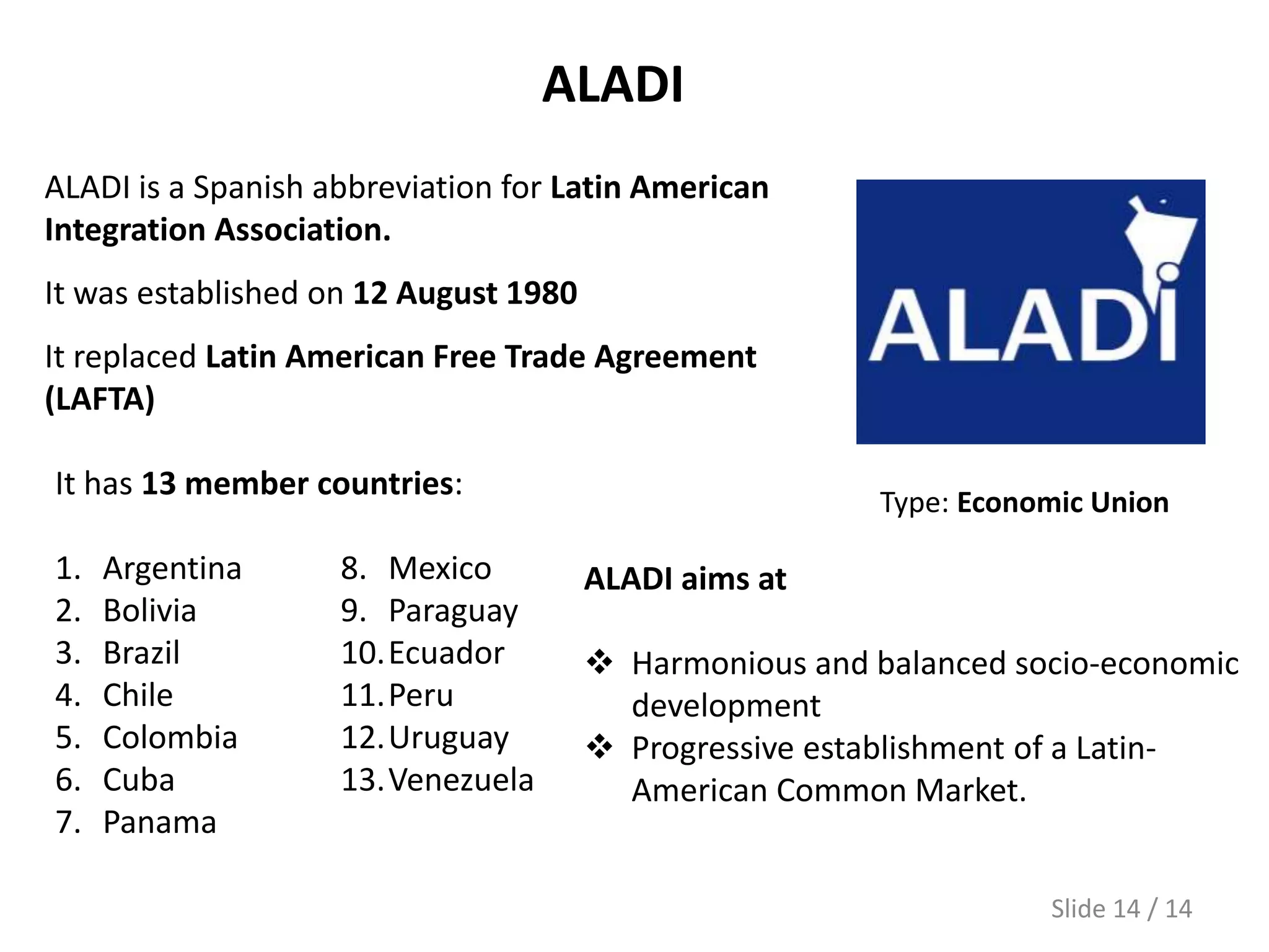 Different Trade Blocs | PPTX