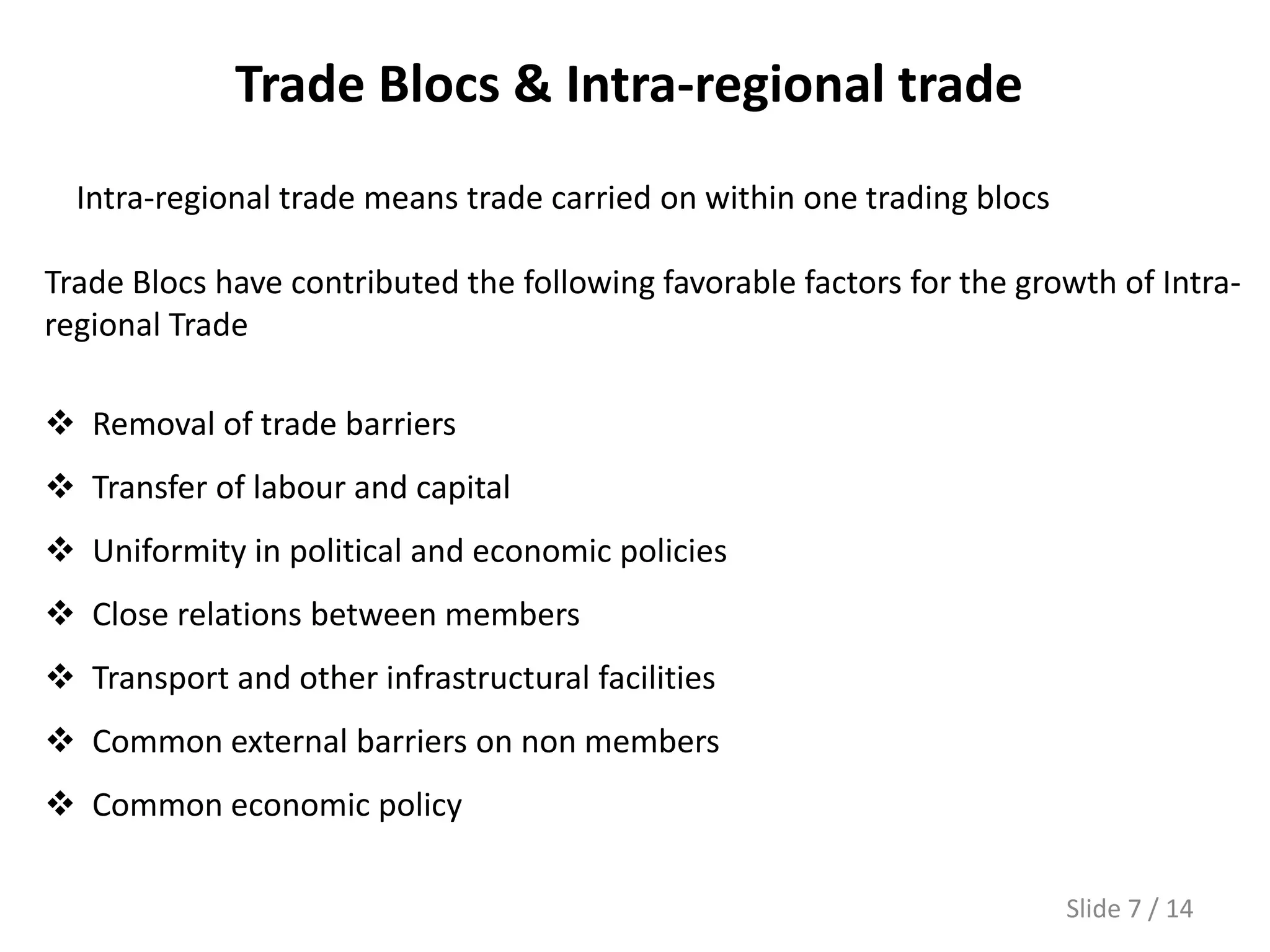 Different Trade Blocs | PPTX