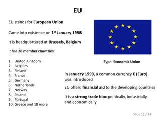 Different Trade Blocs | PPTX