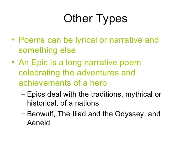 Different Types of Poetry