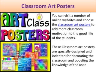 Different type classroom posters for high school | PPTX