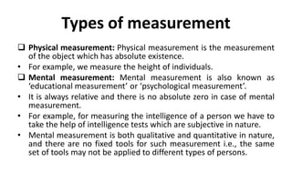 DIFFERENT TYPE OF EDUCATIONAL MEASUREMENT AND EVALUATION TOOLS AND ...