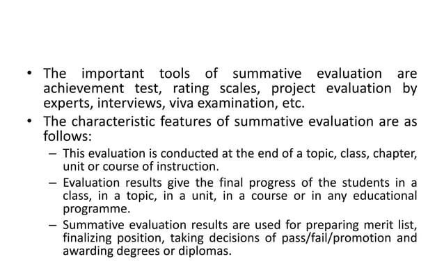 DIFFERENT TYPE OF EDUCATIONAL MEASUREMENT AND EVALUATION TOOLS AND ...