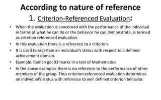 DIFFERENT TYPE OF EDUCATIONAL MEASUREMENT AND EVALUATION TOOLS AND ...