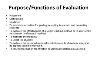 DIFFERENT TYPE OF EDUCATIONAL MEASUREMENT AND EVALUATION TOOLS AND ...