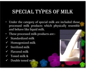 Different types of milk | PPTX