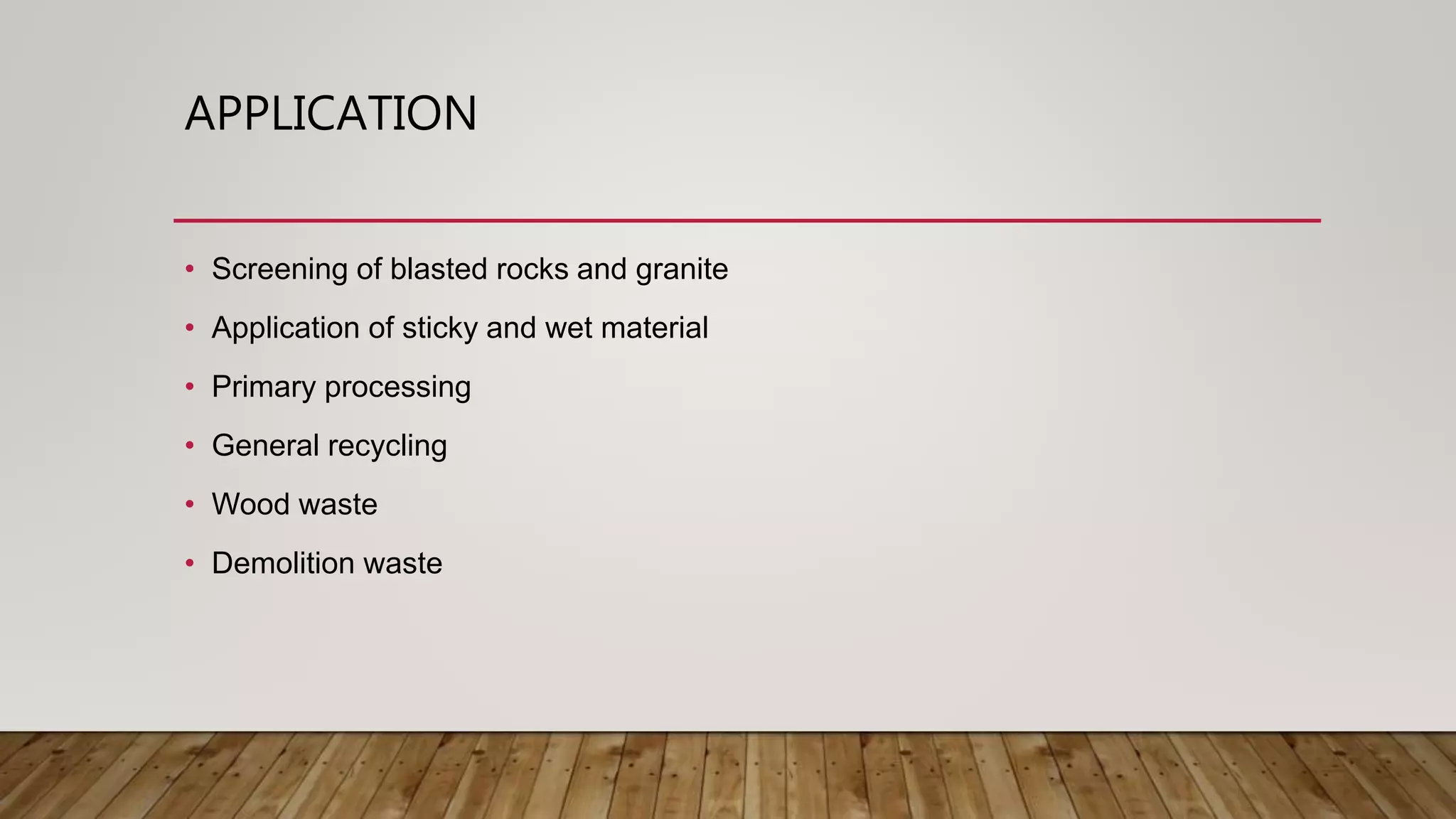 Different type of screening equipment and their application in chemical ...