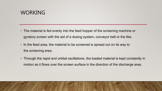 Different type of screening equipment and their application in chemical ...