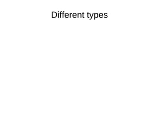 Different types | ODP