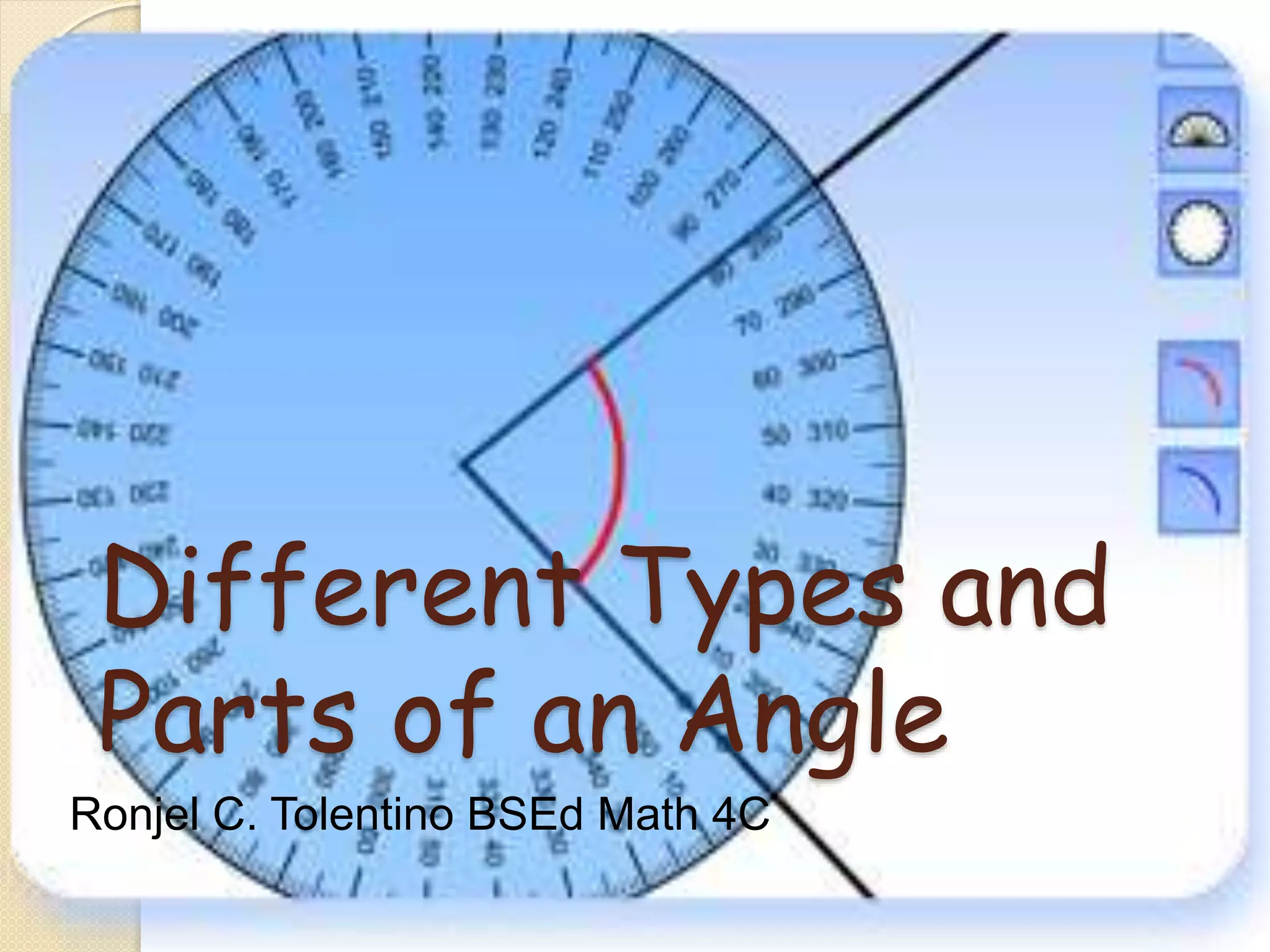 Different types and parts of an angle | PPTX