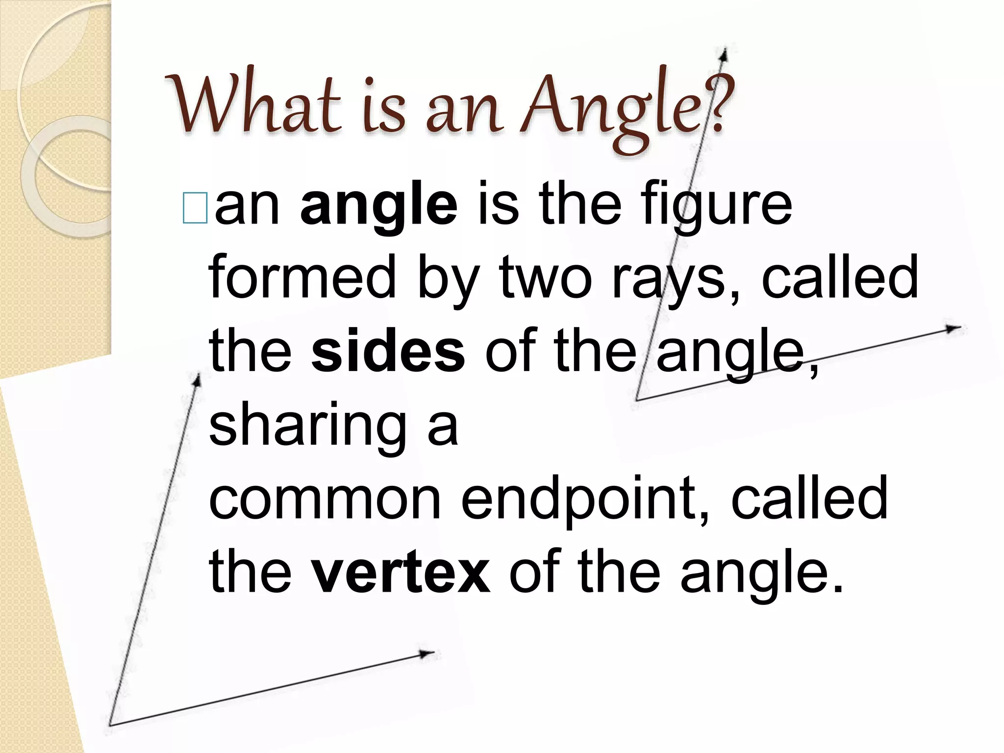 Different types and parts of an angle | PPTX
