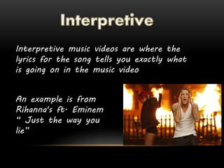 Different types and styles of music videos | PPTX