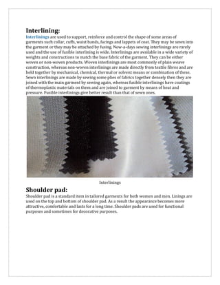 Different types of accessories used in garments | PDF