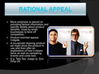 Different Types of Advertising Appeals | PPTX | Computer Networking ...