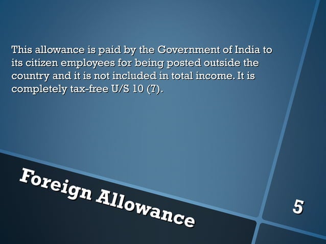 Different types of allowances | PPT | Government Support and Welfare ...