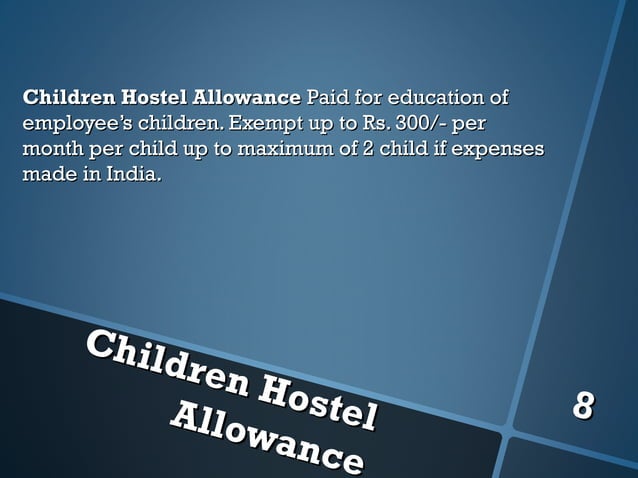 Different types of allowances | PPT | Government Support and Welfare ...