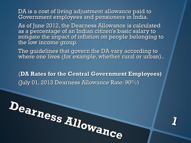 Different types of allowances | PPT | Government Support and Welfare ...