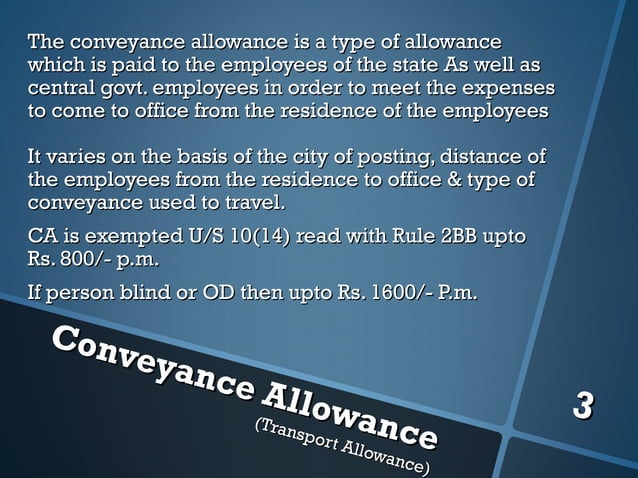 Different types of allowances | PPT | Government Support and Welfare ...
