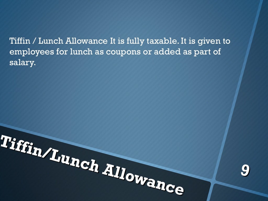 Allowances Meaning