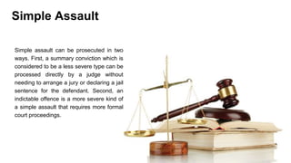 Different types of assault charges in canada | PPTX