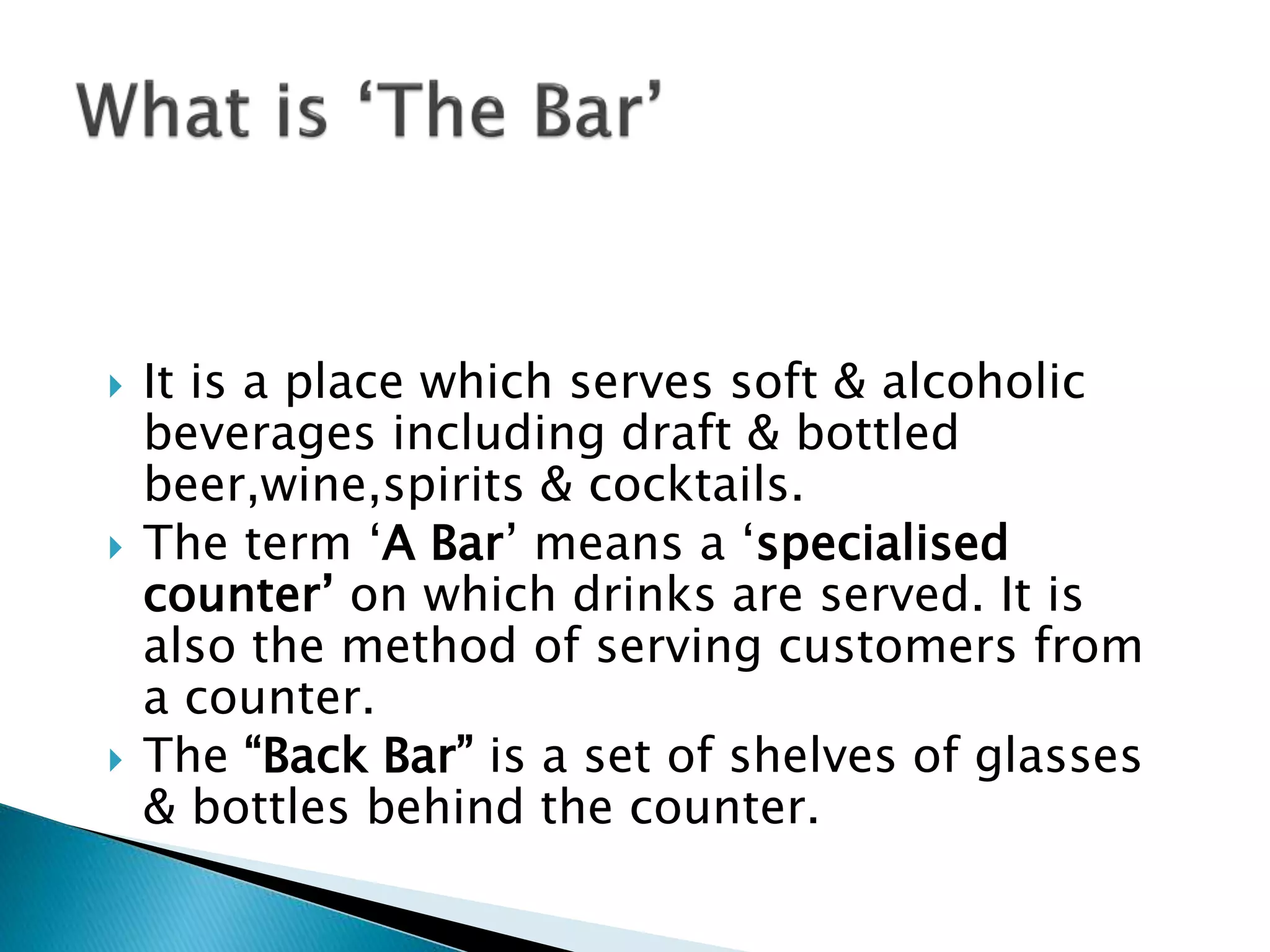 Different types of bar | PPTX