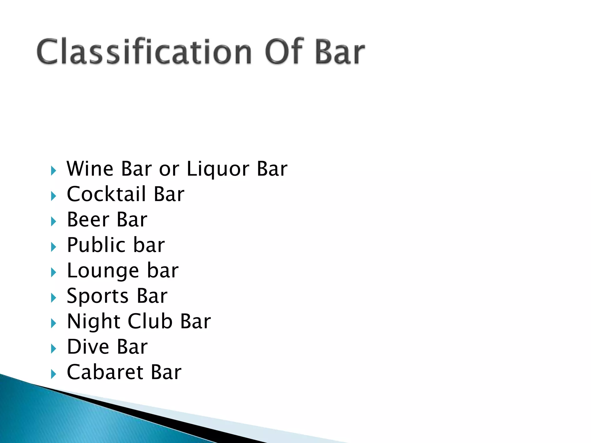 Different types of bar | PPTX