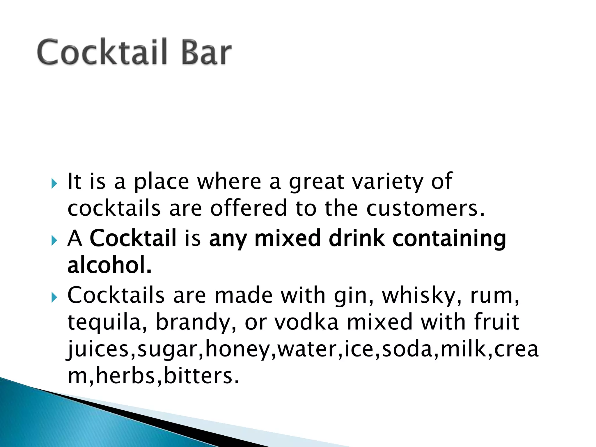 Different types of bar | PPTX