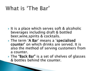 Different types of bar | PPTX
