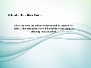 Different Types Of Basketball Passes | PDF