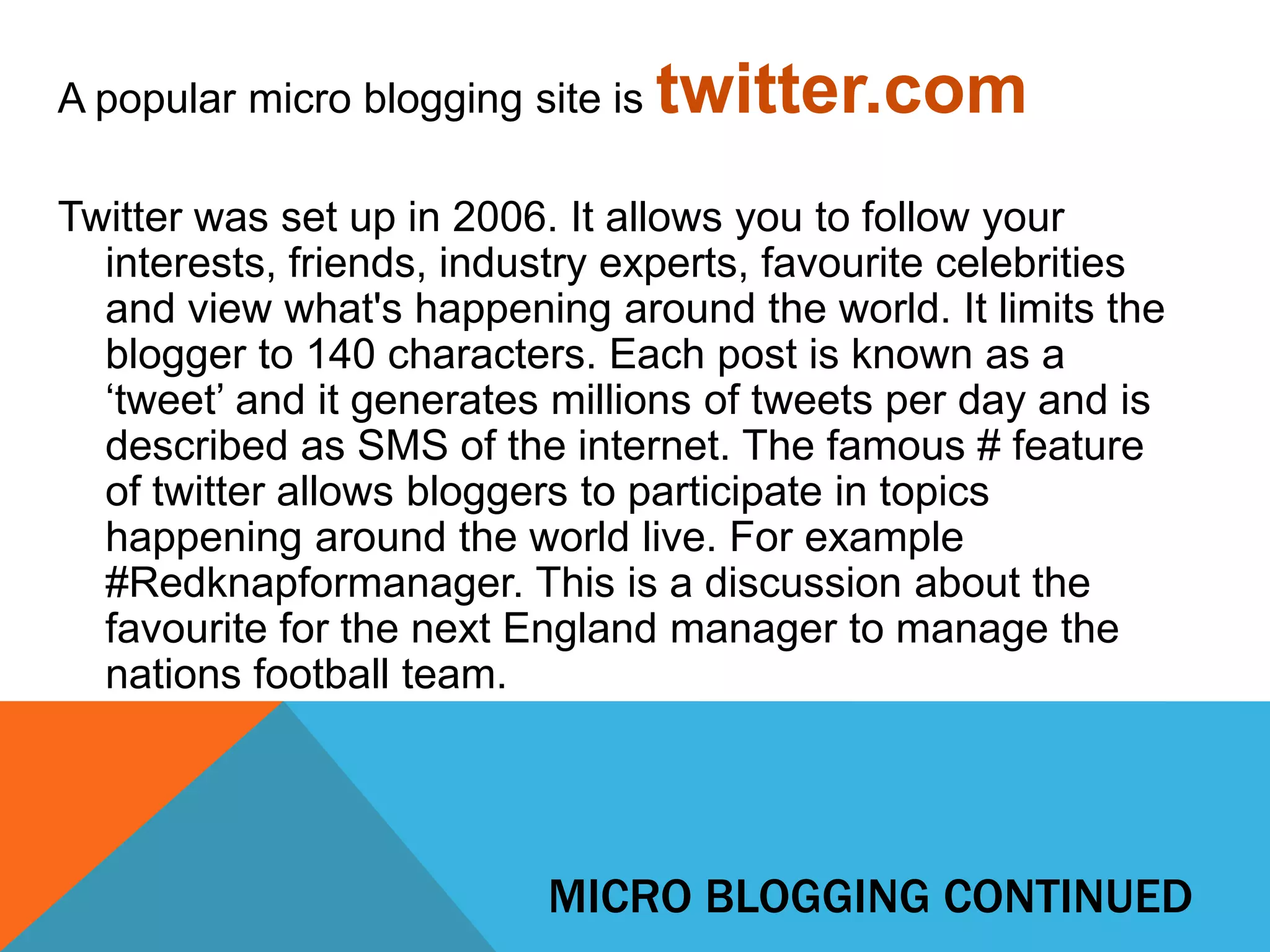 Different types of blog | PPTX