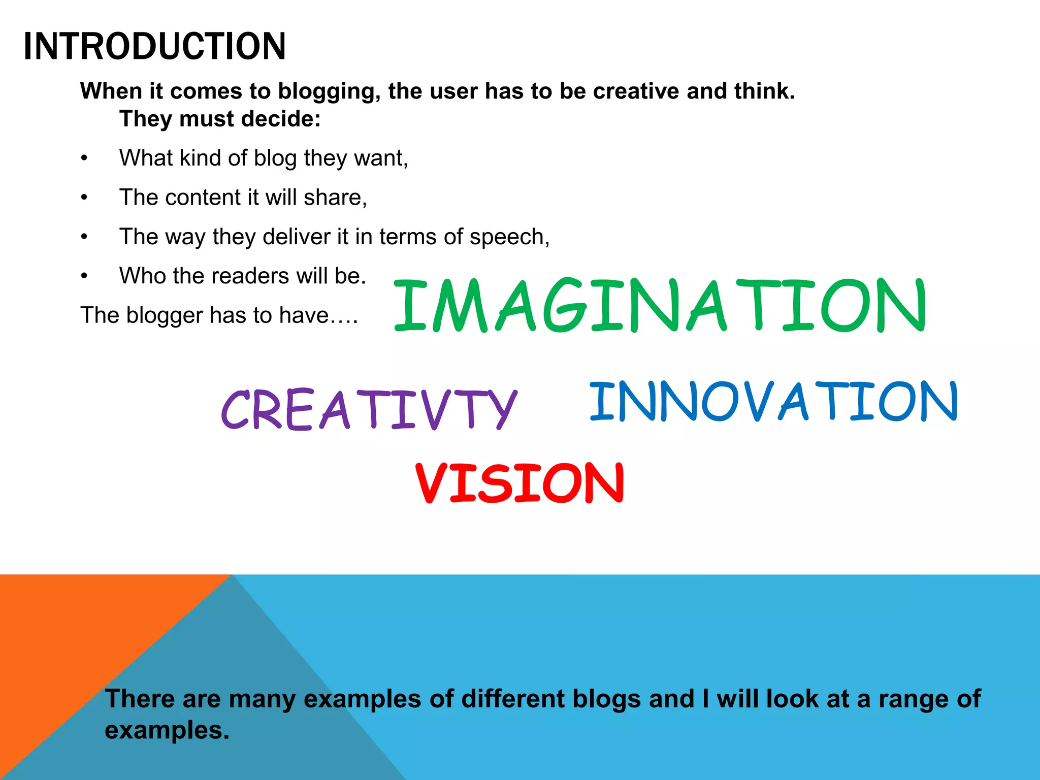Different types of blog | PPTX