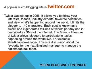 Different types of blog | PPTX