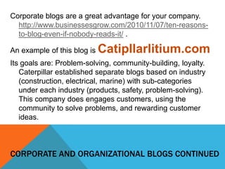 Different types of blog | PPTX