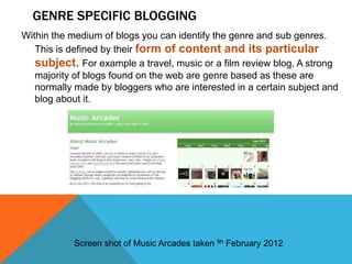 Different types of blog | PPTX