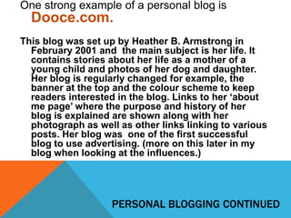 Different types of blog | PPTX