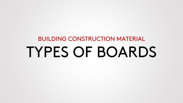 Different types of boards | PDF