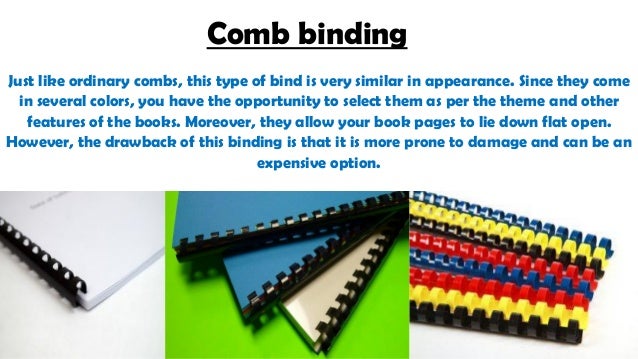 Different types of book binding at superfastsantamonica